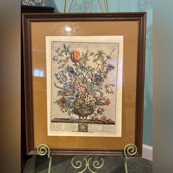 Vintage | Wall Decor | Vintage Henry Fletcher Twelve Months Of Flowers ...